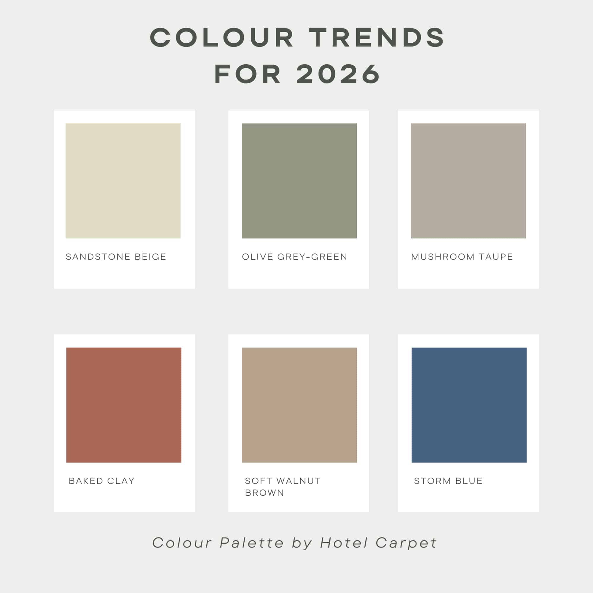 The Five Colour Trends Dominating Interiors in 2026 - Hotel Carpet